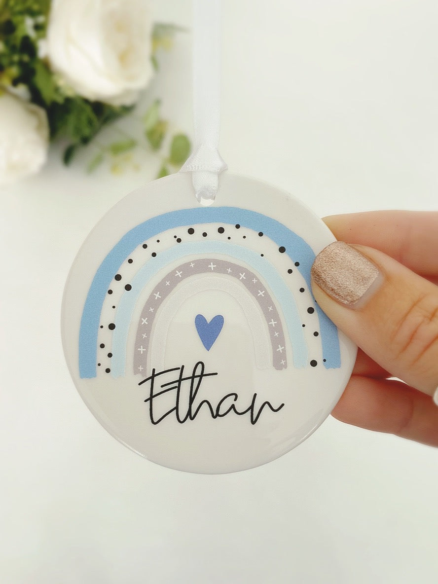 Personalised New Baby - Blue Rainbow – Vellamaes