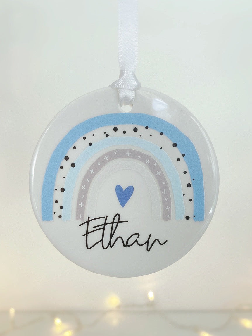 Personalised New Baby - Blue Rainbow – Vellamaes